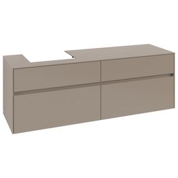 Villeroy & Boch Villeroy & Boch Waschtischunterschrank Collaro C07800 1600x 548x500mm 4 Ausz. Waschbecken li Taupe C07800VM