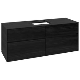 Villeroy & Boch Villeroy & Boch Waschtischunterschrank Collaro C13100 1400x548x500mm 4 Ausz. Waschtisch mittig Black C13100AB