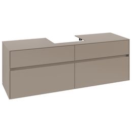 Villeroy & Boch Villeroy & Boch Waschtischunterschrank Collaro C07700 1600x548x500mm 4 Ausz. Waschtisch mittig Taupe C07700VM