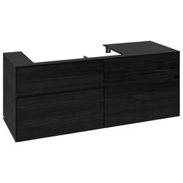 Villeroy & Boch Villeroy & Boch Waschtischunterschrank Collaro C08900 1400x548x500mm 4 Ausz. Waschtisch li Black Oak C08900AB