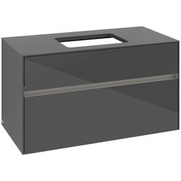 Villeroy & Boch Villeroy & Boch Waschtischunterschrank Collaro C109B0 1000x548x500mm mit Beleuchtung Glossy Grey C109B0FP
