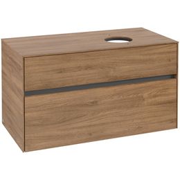 Villeroy & Boch Villeroy & Boch Collaro Waschbeckenunterschrank, 2 Ausz&uuml;ge, 1000 x 548 x 500 mm, Kansas Oak C04000RH