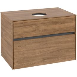 Villeroy & Boch Villeroy & Boch Collaro Waschbeckenunterschrank, 2 Ausz&uuml;ge, 800 x 548 x 500 mm, Kansas Oak C03700RH