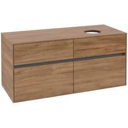 Villeroy & Boch Villeroy & Boch Collaro Waschbeckenunterschrank, 4 Ausz&uuml;ge, 1200 x 548 x 500 mm, Kansas Oak C04300RH