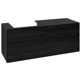 Villeroy & Boch Villeroy & Boch Waschtischunterschrank Collaro C08500 1400x548x500mm 4 Ausz. Waschtisch li Black Oak C08500AB