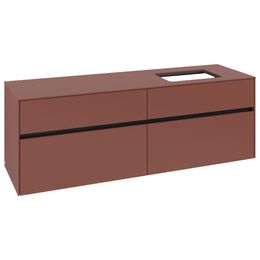 Villeroy & Boch Villeroy & Boch Waschtischunterschrank Collaro C12200 1600x548x500mm 4 Ausz. Waschtisch re Wine Red C12200AH