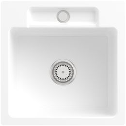 Villeroy & Boch Villeroy & Boch Einbausp&uuml;le Siluet 50 S flat 470x470mm Ablgarn. aus TitanCeram Snow White cplus, 334 33451FKG