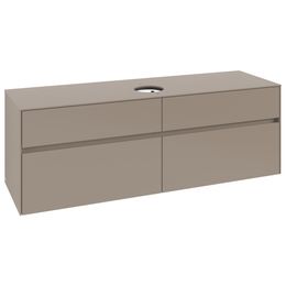 Villeroy & Boch Villeroy & Boch Waschtischunterschrank Collaro C04900 1600x548x500mm 4 Ausz. Waschtisch mittig Taupe C04900VM