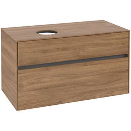 Villeroy & Boch Villeroy & Boch Collaro Waschbeckenunterschrank, 2 Ausz&uuml;ge, 1000 x 548 x 500 mm, Kansas Oak C03900RH