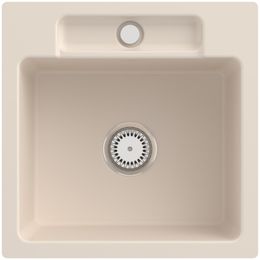 Villeroy & Boch Villeroy & Boch Einbausp&uuml;le Siluet 50 S flat 470x470mm Ablgarn. aus TitanCeram Ivory cplus, 33451FFU 33451FFU