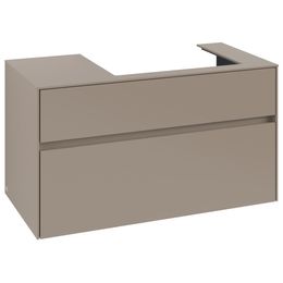 Villeroy & Boch Villeroy & Boch Waschtischunterschrank Collaro C01800 1000x548x500mm 2 Ausz. Waschbecken re Taupe C01800VM