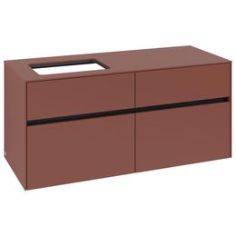 Villeroy & Boch Villeroy & Boch Waschtischunterschrank Collaro C11300 1200x548x500mm 4 Ausz. Waschtisch li Wine Red C11300AH