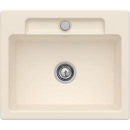 Villeroy & Boch Villeroy & Boch Einbausp&uuml;le Siluet 60 S flat 600x510mm Exc-Garn. aus TitanCeram Ivory cplus, 33462FF 33462FFU