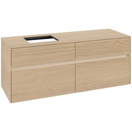 Villeroy & Boch Villeroy & Boch Waschtischunterschrank Collaro C132B0 1400x548x500mm mit Beleuchtung Nordic Oak C132B0VJ