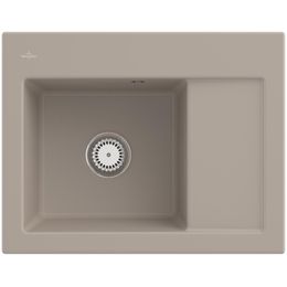 Villeroy & Boch Villeroy & Boch Einbausp&uuml;le Subway 45 Compact 650x510mm Ablgarn. IB li aus Keramik Almond cplus, 331 331201AM