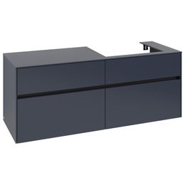 Villeroy & Boch Villeroy & Boch Waschtischunterschrank Collaro C08600 1400x548x500mm 4 Ausz. Waschtisch re Marine Bl C08600VQ