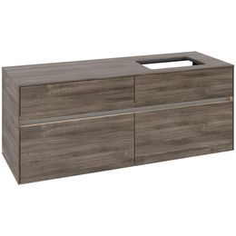 Villeroy & Boch Villeroy & Boch Waschtischunterschrank Collaro C118B0 1400x548x500mm mit Beleuchtung Stone Oak C118B0RK