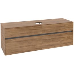Villeroy & Boch Villeroy & Boch Collaro Waschbeckenunterschrank, 4 Ausz&uuml;ge, 1600 x 548 x 500 mm, Kansas Oak C04900RH