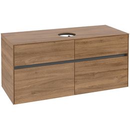 Villeroy & Boch Villeroy & Boch Collaro Waschbeckenunterschrank, 4 Ausz&uuml;ge, 1200 x 548 x 500 mm, Kansas Oak C04100RH