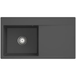 Villeroy & Boch Villeroy & Boch Einbausp&uuml;le Subway Style 50 Flat 1000x510mm Ablgarn. IB li Keram. Graphite cplus, 33 33521Fi4