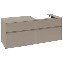 Villeroy & Boch Villeroy & Boch Waschtischunterschrank Collaro C08600 1400x 548x500mm 4 Ausz. Waschbecken re Taupe C08600VM