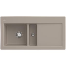 Villeroy & Boch Villeroy & Boch Einbausp&uuml;le Subway 60 1000x510mm Ablgarn. IB li aus Keramik Almond cplus, 677001AM 677001AM