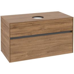 Villeroy & Boch Villeroy & Boch Collaro Waschbeckenunterschrank, 2 Ausz&uuml;ge, 1000 x 548 x 500 mm, Kansas Oak C03800RH