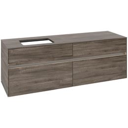 Villeroy & Boch Villeroy & Boch Waschtischunterschrank Collaro C121B0 1600x548x500mm mit Beleuchtung Stone Oak C121B0RK