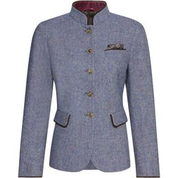 Reitmayer Tweed-Stehkragenjacke Blau (Gr&ouml;&szlig;e: 34)
