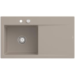 Villeroy & Boch Villeroy & Boch Einbausp&uuml;le Subway Style 50 1000x510mm Exc-Garn. IB li aus Keramik Almond cplus, 335 335202AM