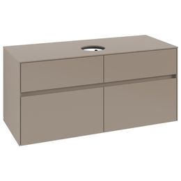 Villeroy & Boch Villeroy & Boch Waschtischunterschrank Collaro C04100 1200x548x500mm 4 Ausz. Waschtisch mittig Taupe C04100VM