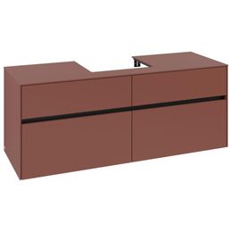 Villeroy & Boch Villeroy & Boch Waschtischunterschrank Collaro C07300 1400x548x500mm 4 Ausz. Waschtisch mittig Wine C07300AH