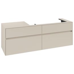 Villeroy & Boch Villeroy & Boch Waschtischunterschrank Collaro C03000 1600x548x500mm 4 Ausz. Waschtisch re Cashmere C03000VN