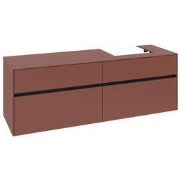 Villeroy & Boch Villeroy & Boch Waschtischunterschrank Collaro C07900 1600x548x500mm 4 Ausz. Waschtisch re Wine Red C07900AH