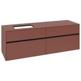 Villeroy & Boch Villeroy & Boch Waschtischunterschrank Collaro C12100 1600x548x500mm 4 Ausz. Waschtisch li Wine Red C12100AH