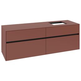 Villeroy & Boch Villeroy & Boch Waschtischunterschrank Collaro C13600 1600x548x500mm 4 Ausz. Waschtisch re Wine Red C13600AH