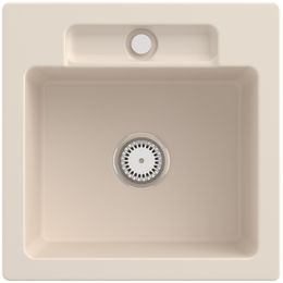 Villeroy & Boch Villeroy & Boch Einbausp&uuml;le Siluet 50 S 510x510mm Ablgarn. aus TitanCeram Ivory cplus, 334501FU 334501FU