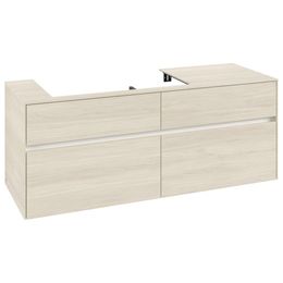 Villeroy & Boch Villeroy & Boch Waschtischunterschrank Collaro C08900 1400x548x500mm 4 Ausz. Waschtisch li White Oak C08900AA