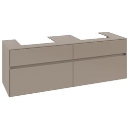 Villeroy & Boch Villeroy & Boch Waschtischunterschrank Collaro C02100 1600x548x500mm 4 Ausz. f&uuml;r 2 Waschtisch Taupe C02100VM