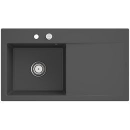 Villeroy & Boch Villeroy & Boch Einbausp&uuml;le Subway Style 50 1000x510mm Exc-Garn. IB li Keram. Graphite cplus, 335202 335202i4