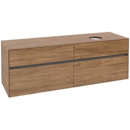 Villeroy & Boch Villeroy & Boch Collaro Waschbeckenunterschrank, 4 Ausz&uuml;ge, 1600 x 548 x 500 mm, Kansas Oak C05100RH