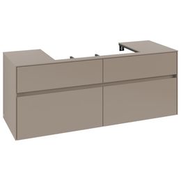 Villeroy & Boch Villeroy & Boch Waschtischunterschrank Collaro C08800 1400x548x500mm 4 Ausz. Waschtisch mittig Taupe C08800VM