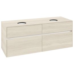 Villeroy & Boch Villeroy & Boch Waschtischunterschrank Collaro C04800 1400x548x500mm 4 Ausz. f&uuml;r 2 Waschtisch White C04800AA