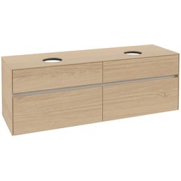 Villeroy & Boch Villeroy & Boch Waschtischunterschrank Collaro C052 1600x548x500mm 4 Ausz. f&uuml;r 2 Waschtisch Nordic O C05200VJ