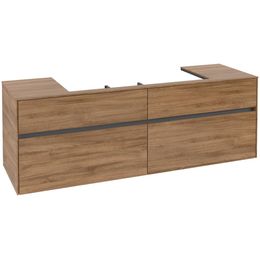 Villeroy & Boch Villeroy & Boch Collaro Waschbeckenunterschrank, 4 Ausz&uuml;ge, 1600 x 548 x 500 mm, Kansas Oak C03100RH