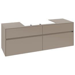 Villeroy & Boch Villeroy & Boch Waschtischunterschrank Collaro C02800 1600x548x500mm 4 Ausz. Waschtisch mittig Taupe C02800VM