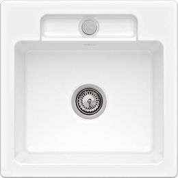 Villeroy & Boch Villeroy & Boch Einbausp&uuml;le Siluet 50 S flat 470x470mm Exc-Garn. TitanCeram Wei&szlig; Alpin cplus, 33452F 33452FR1