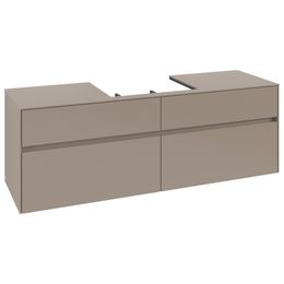 Villeroy & Boch Villeroy & Boch Waschtischunterschrank Collaro C02500 1600x548x500mm 4 Ausz. Waschtisch mittig Taupe C02500VM
