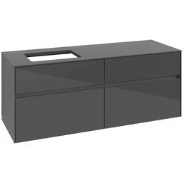 Villeroy & Boch Villeroy & Boch Waschtischunterschrank Collaro C11700 1400x548x500mm Glossy Grey C11700FP