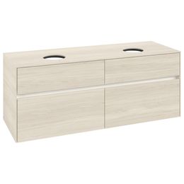 Villeroy & Boch Villeroy & Boch Waschtischunterschrank Collaro C048B0 1400x548x500mm m. Bel. 4 Ausz. f&uuml;r 2 Waschtisc C048B0AA
